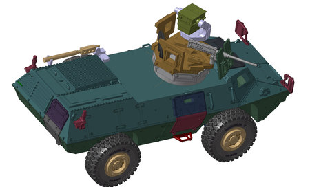 M1200 Armored Knight 4-Rad Zielbeleuchtungspanzer US-Army (1/87) | AM-m1120